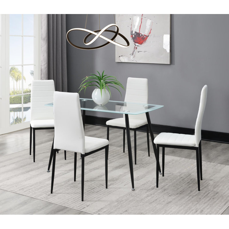 George Oliver White Dining Table 4 Chairs Wayfair
